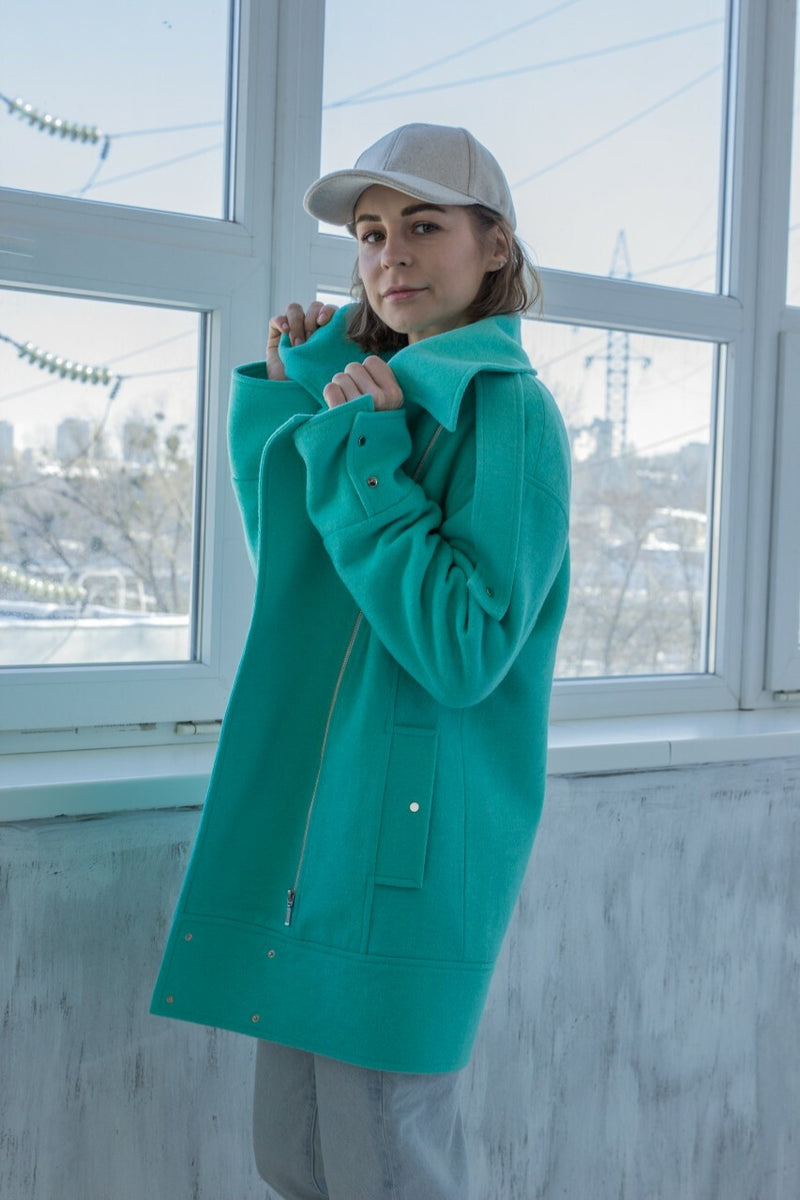 Turquoise wool coat – Av Fashion Lab